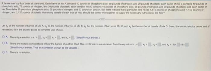 Solved phosphanc ade. 75 pounds of nltogen, and 30 povnds of | Chegg.com