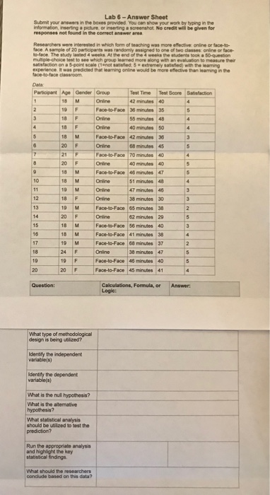 Solved Lab 6 - Answer Sheet Submit your answers in the boxes | Chegg.com