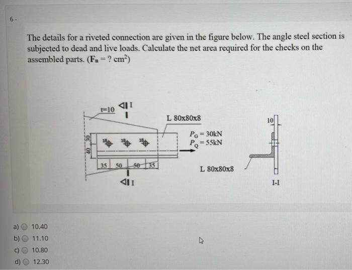 Solved The details for a riveted connection are given in the | Chegg.com