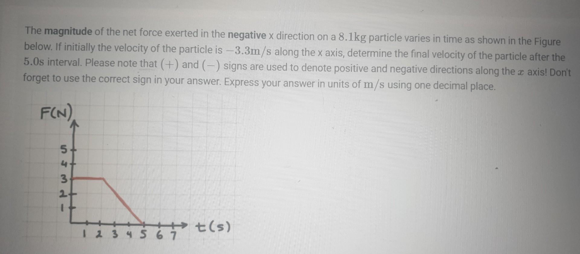 [Solved]: The magnitude of the net force exerted in the n