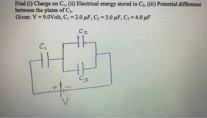Solved Find (i) Charge on C1, (ii) Electrical energy stored | Chegg.com