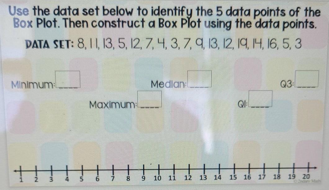Solved Use the data set below to identify the 5 data points | Chegg.com