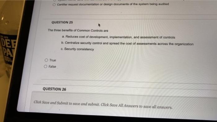 Solved DEF PA QUESTION 24 An ample of the assessment method | Chegg.com