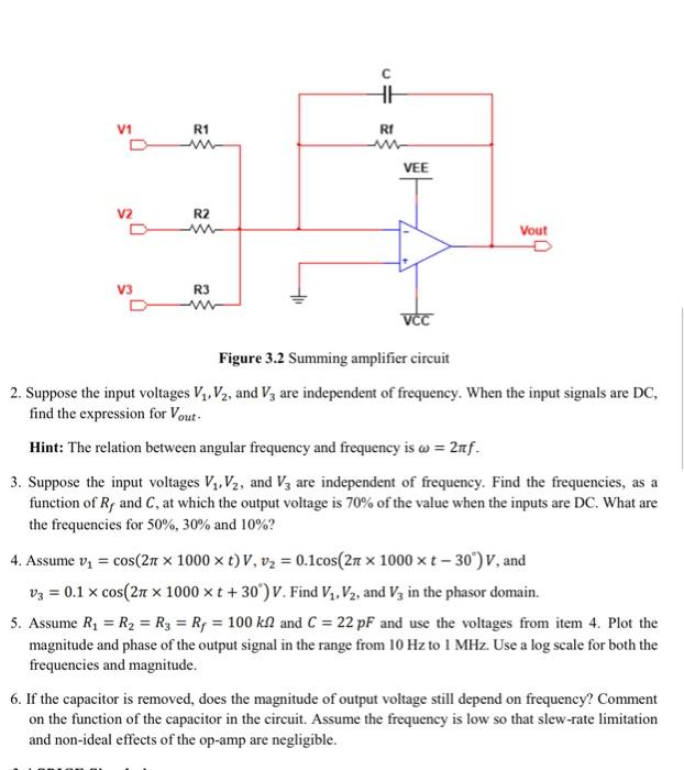 A summing amplifier is essential for mixing signal | Chegg.com