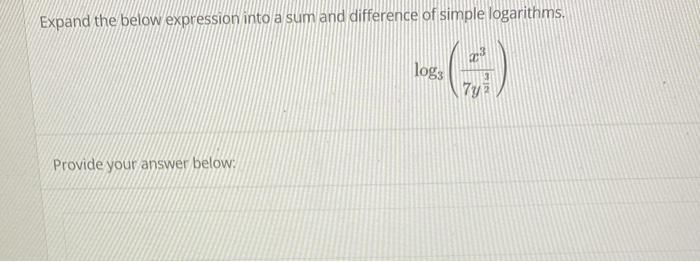 Solved Expand the below expression into a sum and difference | Chegg.com
