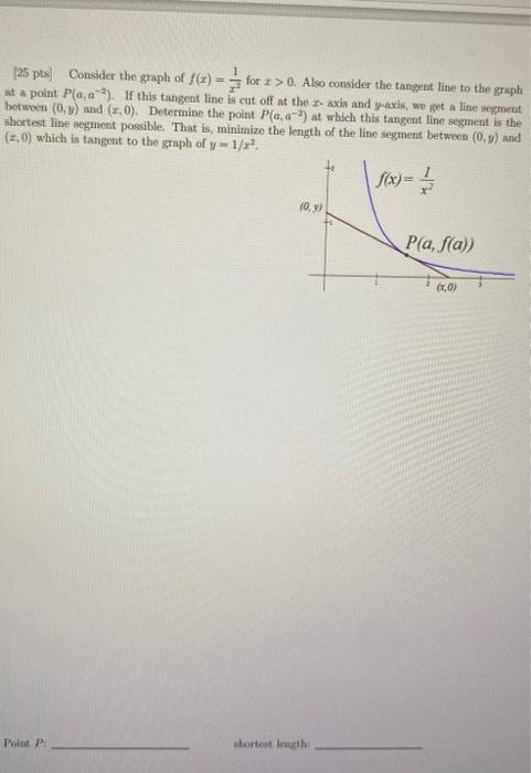 Solved [25 pts] Consider the graph of f(x)=x21 for x>0. Also | Chegg.com