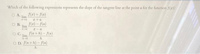 Solved Which of the following expressions represents the | Chegg.com