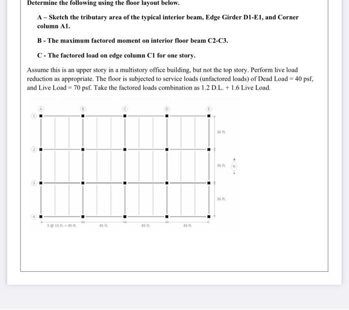 Solved Determine the following using the floor layout below. | Chegg.com