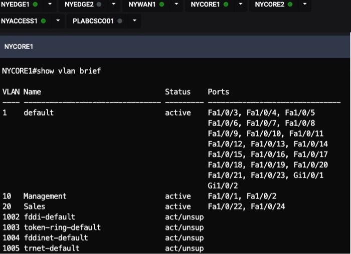 1. What VLANs did you create? 2. What command | Chegg.com