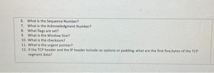 Solved And Given That A Tcp Segment Is Formatted As Follows