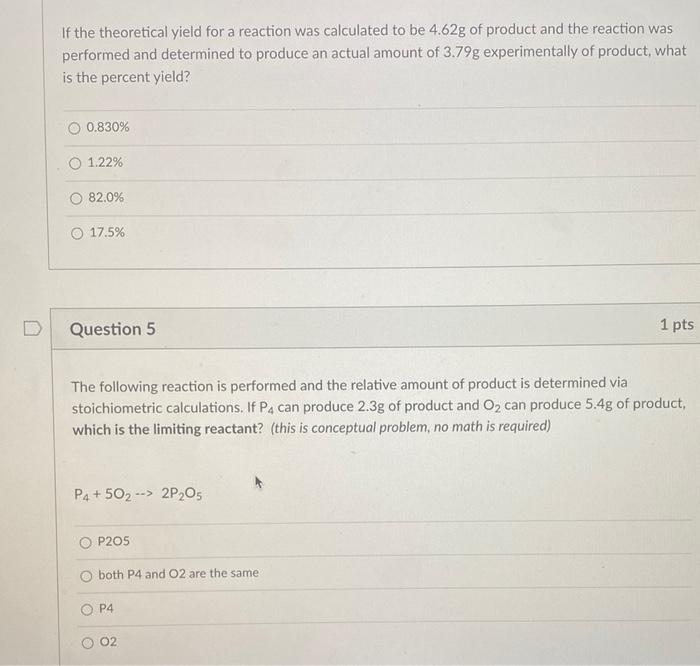Solved If the theoretical yield for a reaction was | Chegg.com