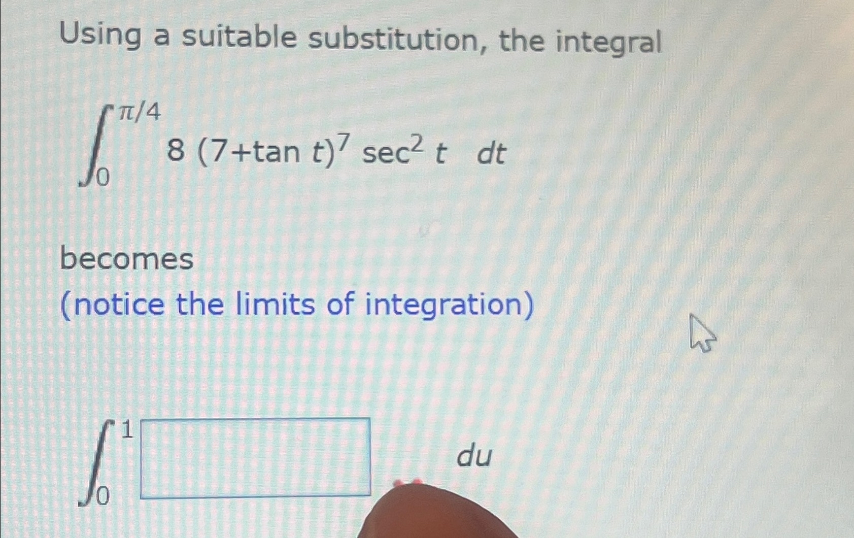 Solved Using a suitable substitution, the | Chegg.com
