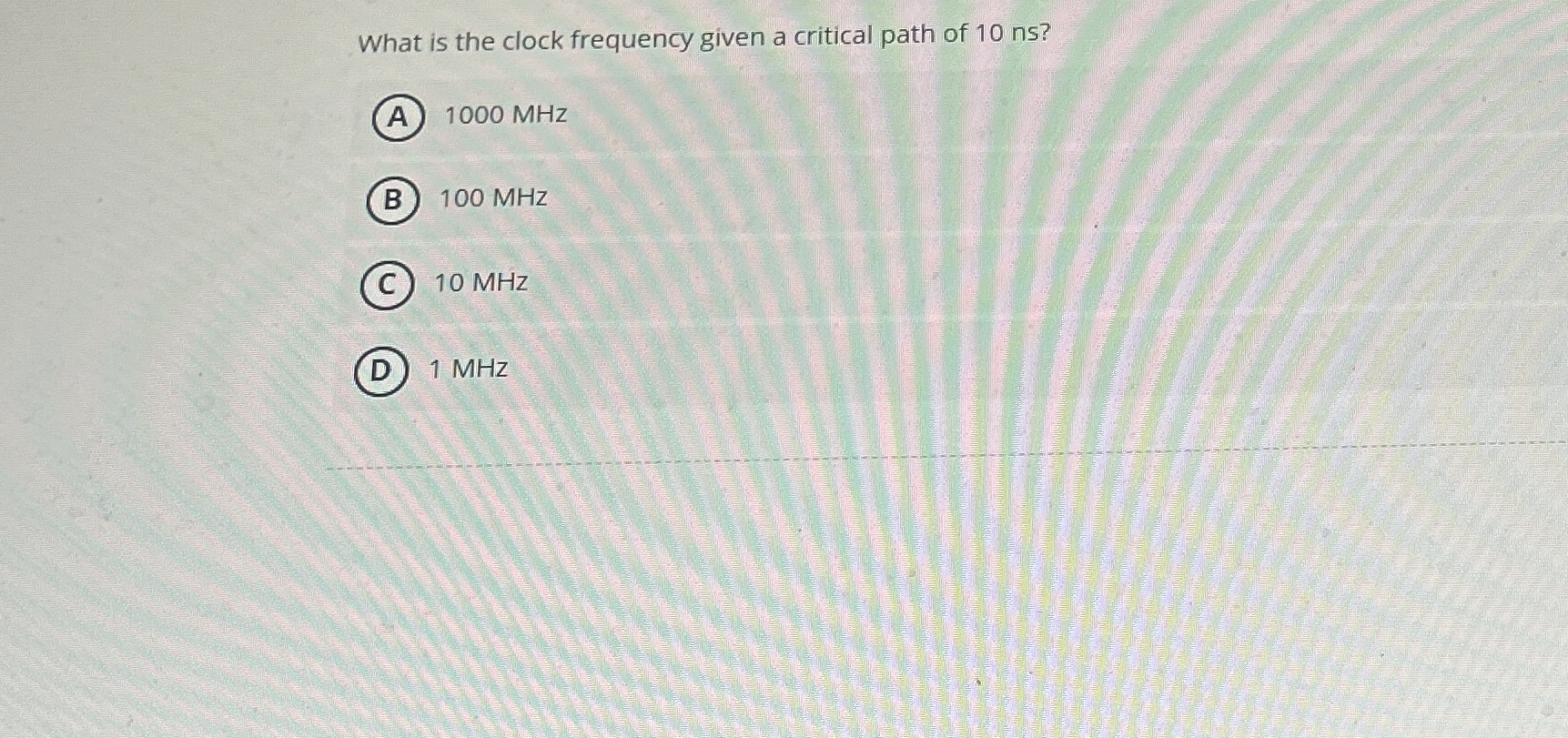 Solved What is the clock frequency given a critical path of | Chegg.com