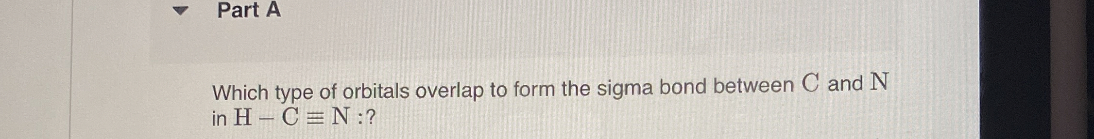 Solved Which type of orbitals overlap to form the sigma bond | Chegg.com