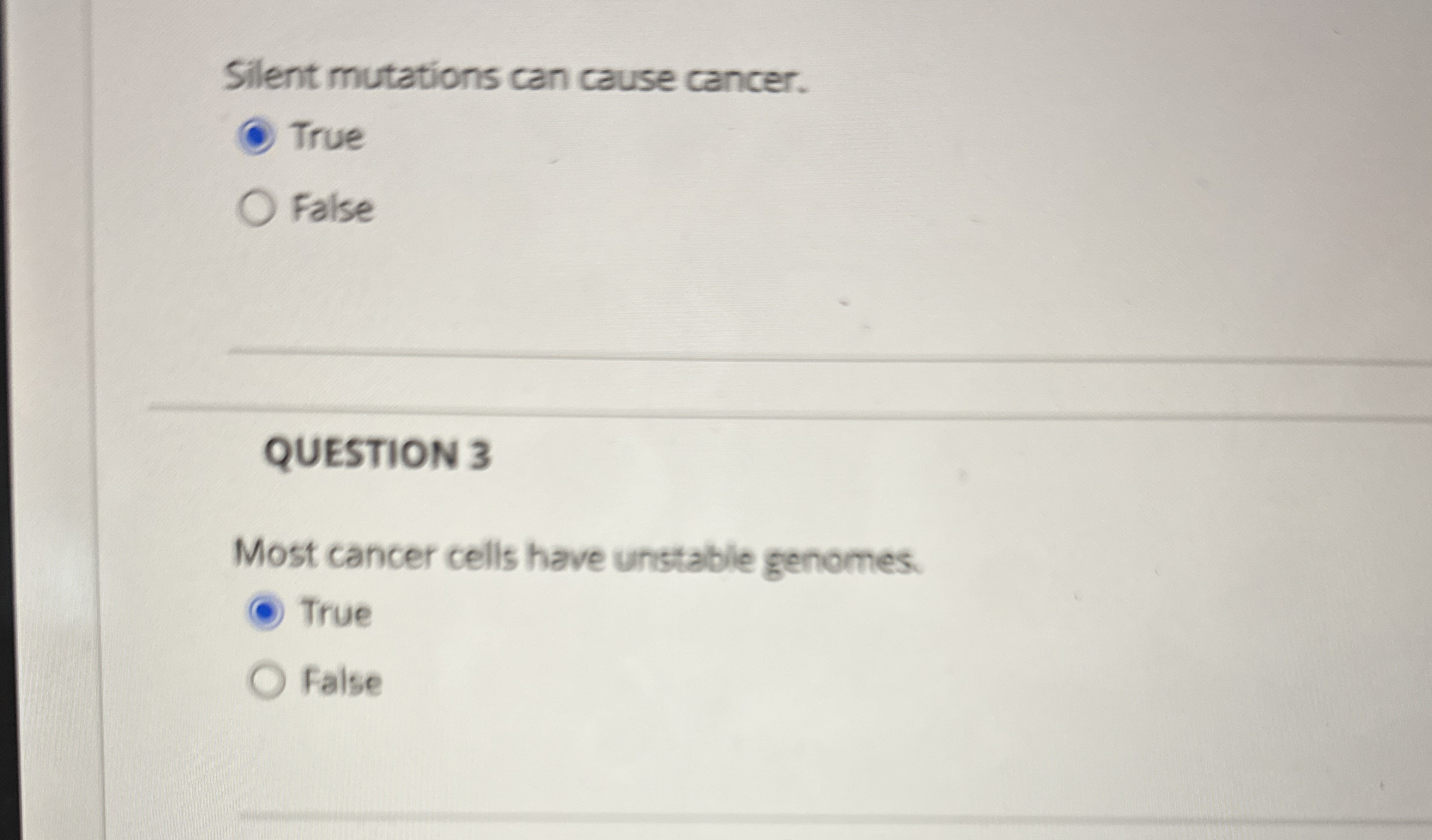 Solved Silent mutations can cause cancer.TrueFalseQUESTION | Chegg.com