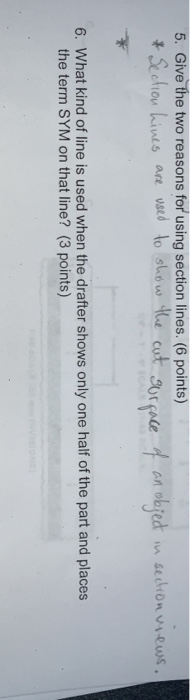 Solved 5. Give the two reasons for using section lines. (6 | Chegg.com