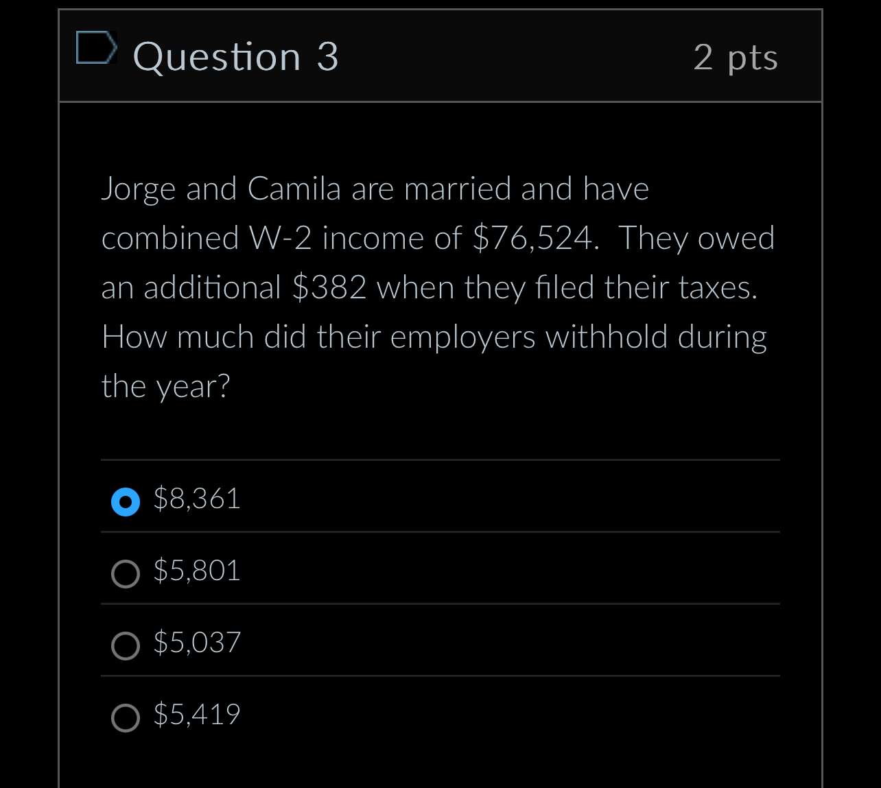 Solved Question 3Jorge and Camila are married and | Chegg.com