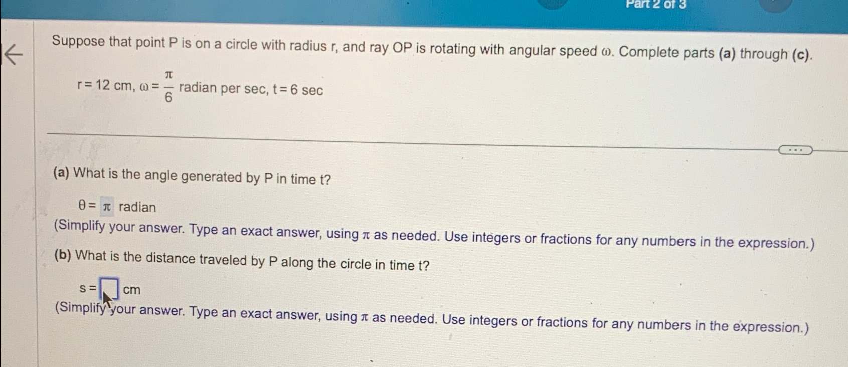 Solved Suppose that point P ﻿is on a circle with radius r, | Chegg.com