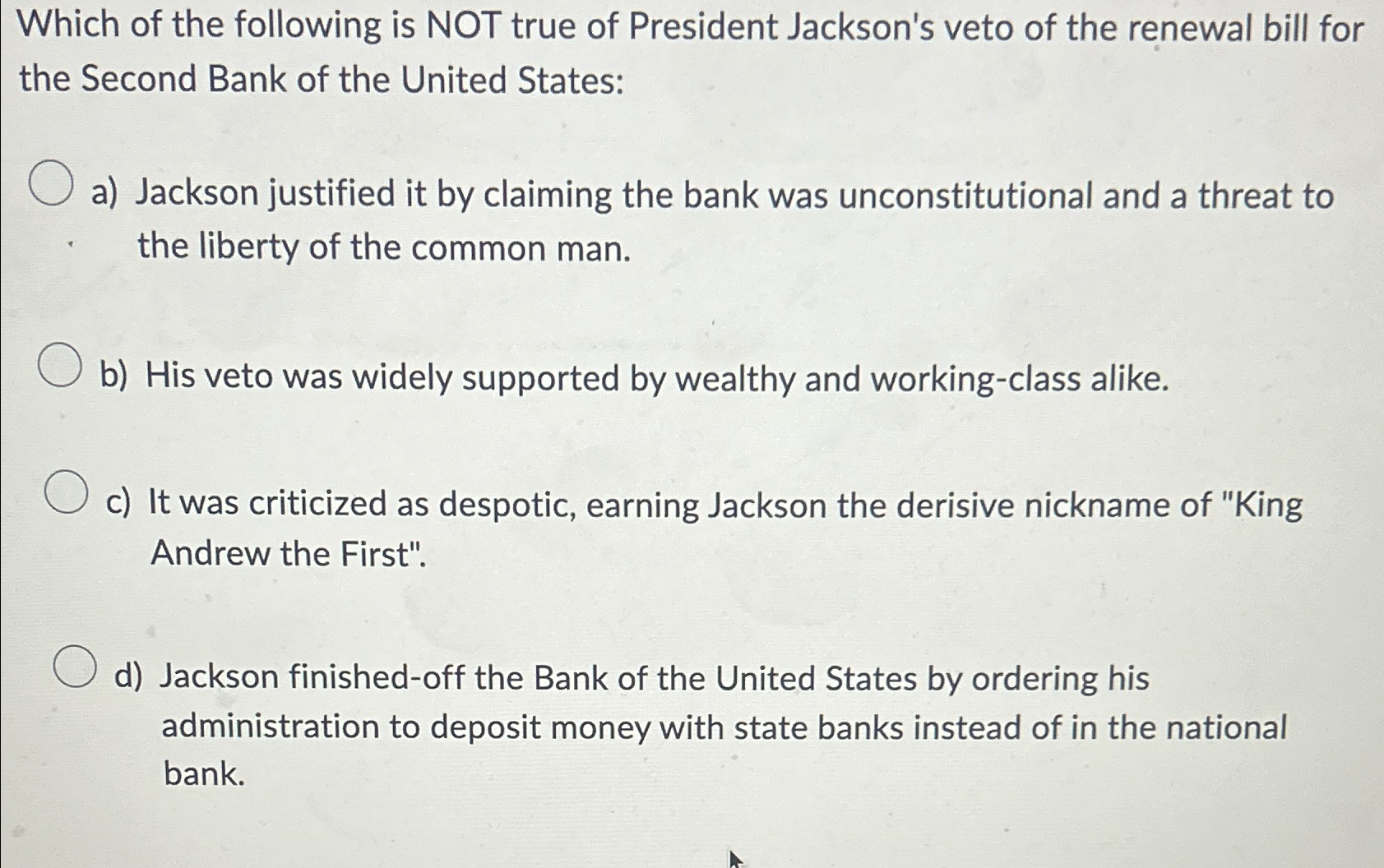 Solved Which of the following is NOT true of President | Chegg.com