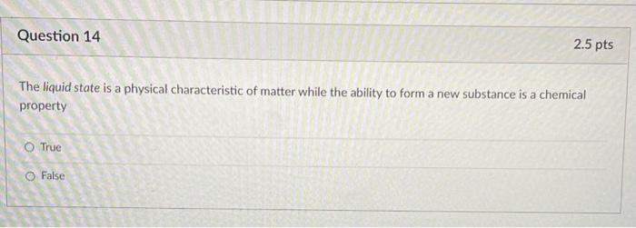 Solved The following physical property (properties) can be | Chegg.com