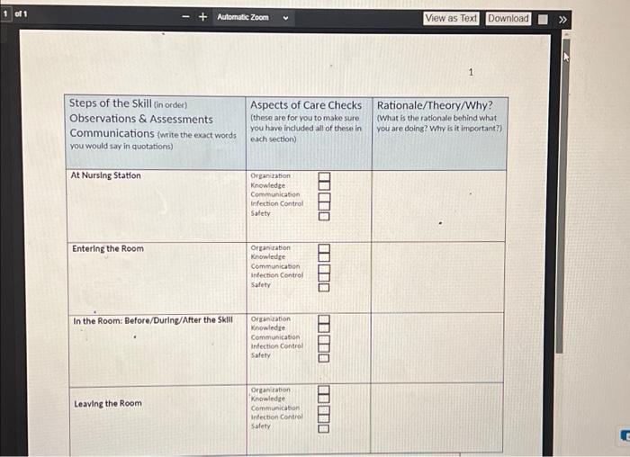 Solved 1 of 1 Steps of the Skill (in order) Observations & | Chegg.com