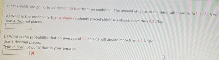 Solved Blast shields are going to be placed 16 feet from an | Chegg.com