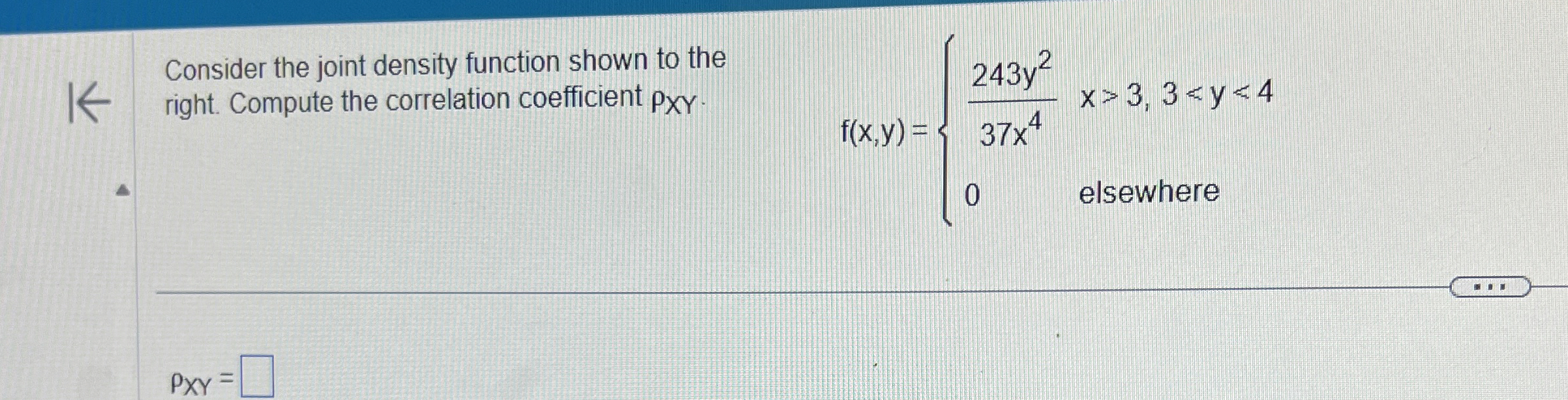 Solved Consider the joint density function shown to the | Chegg.com