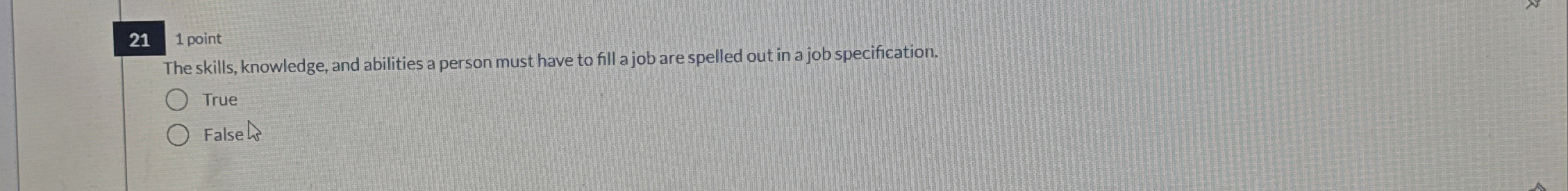 Solved 21 1 ﻿pointThe skills, knowledge, and abilities a | Chegg.com