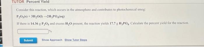 Solved TUTOR Limiting Reactants: Full Analysis For this | Chegg.com