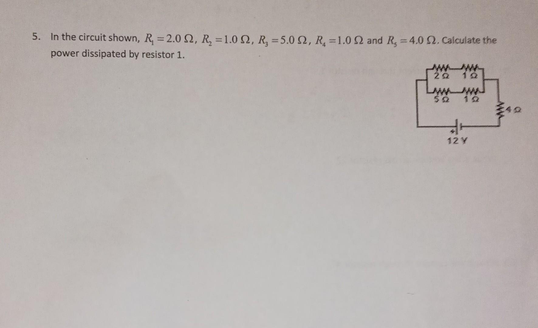 Solved 5. In the circuit shown, | Chegg.com