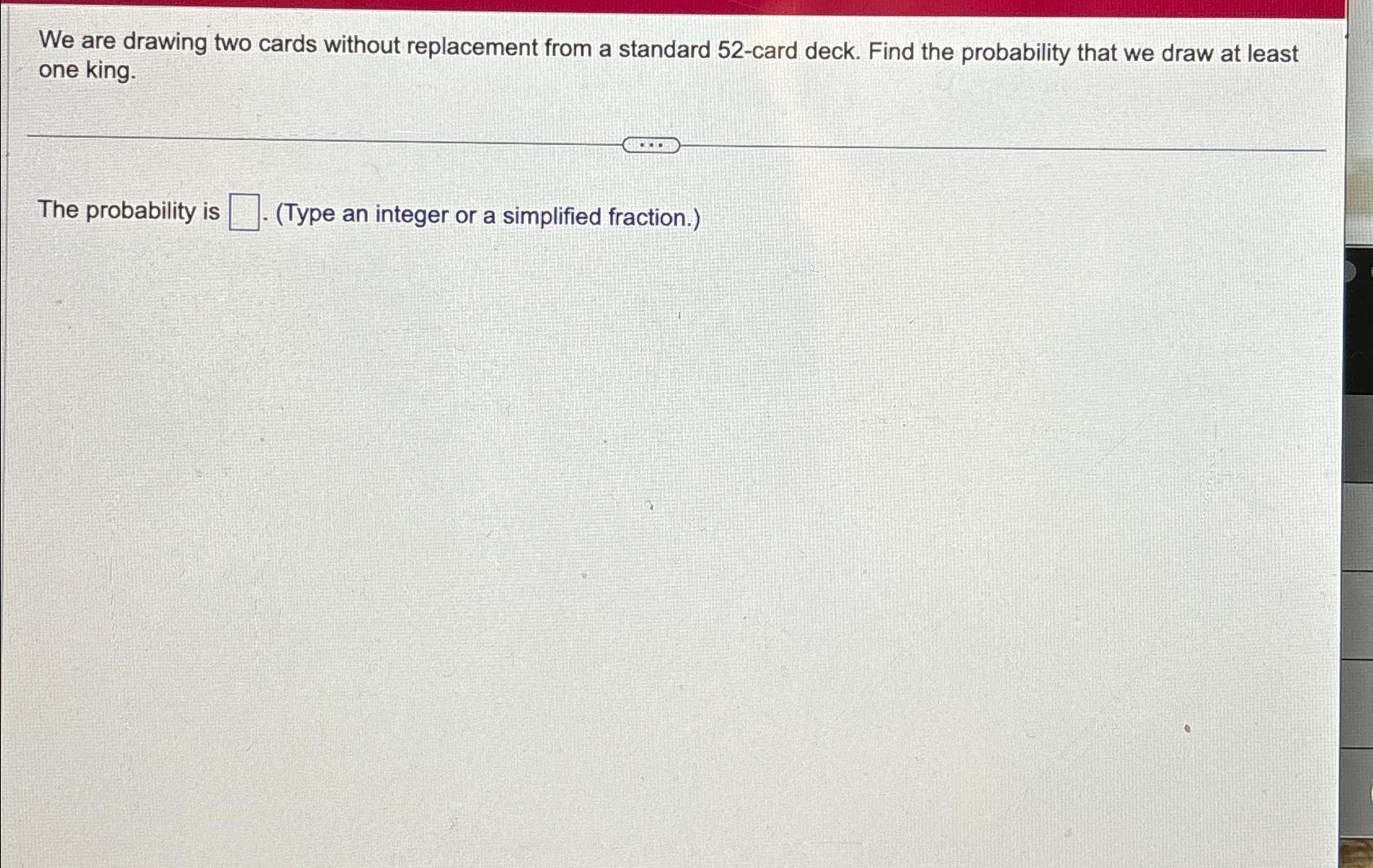Solved We are drawing two cards without replacement from a | Chegg.com