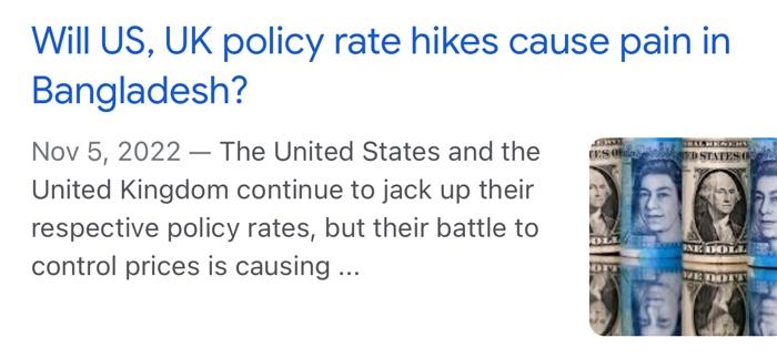 Solved Will US, UK policy rate hikes cause pain in | Chegg.com