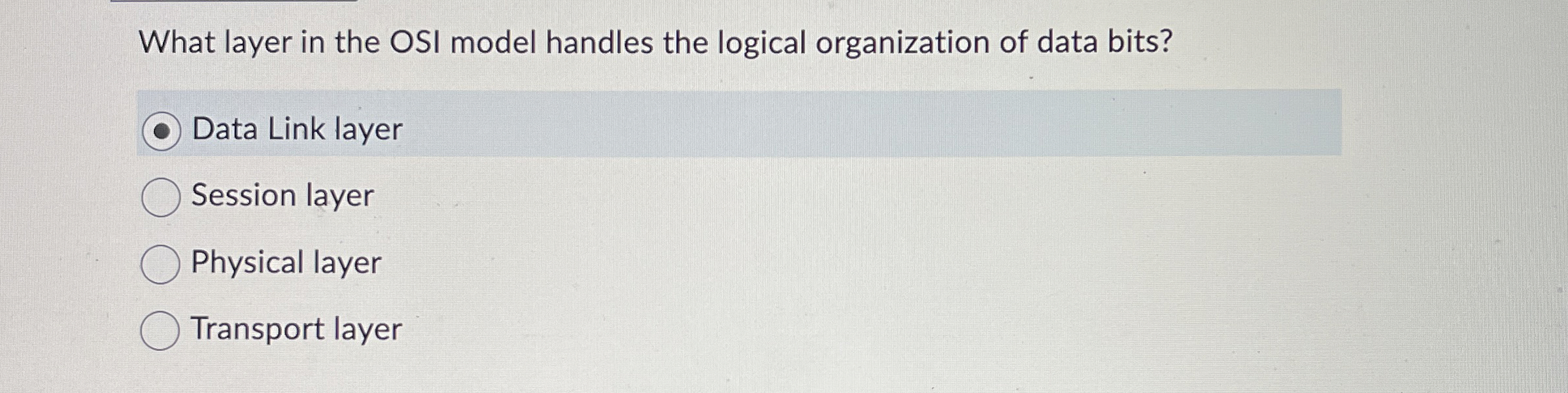 Solved What layer in the OSI model handles the logical | Chegg.com