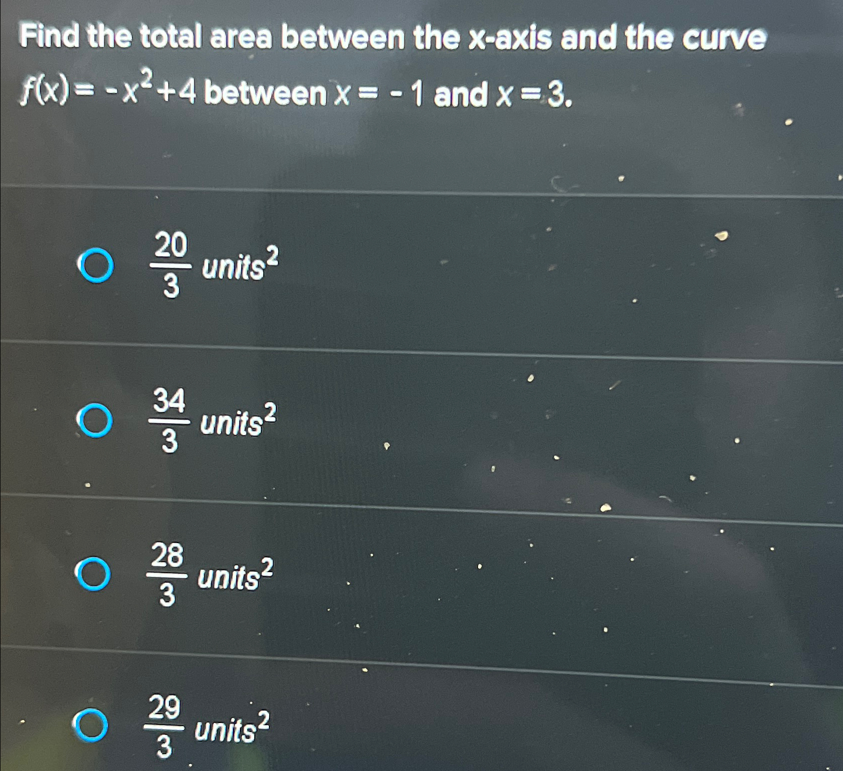 Solved Find the total area between the x-axis and the curve | Chegg.com