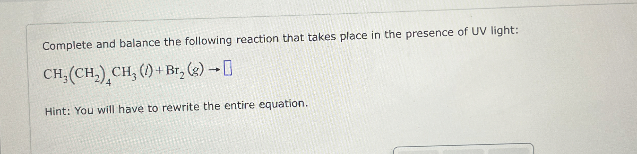 Solved Complete and balance the following reaction that | Chegg.com