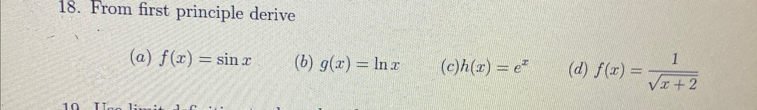 Solved From first principle | Chegg.com