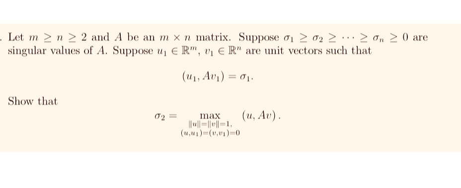 Solved Let m≥n≥2 ﻿and A ﻿be an m×n ﻿matrix. Suppose | Chegg.com
