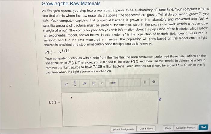 Solved Growing the Raw Materials As the gate opens, you step | Chegg.com