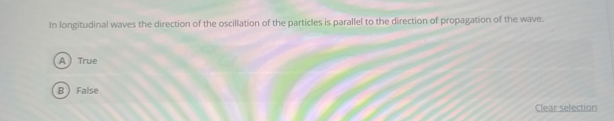 Solved In longitudinal waves the direction of the | Chegg.com