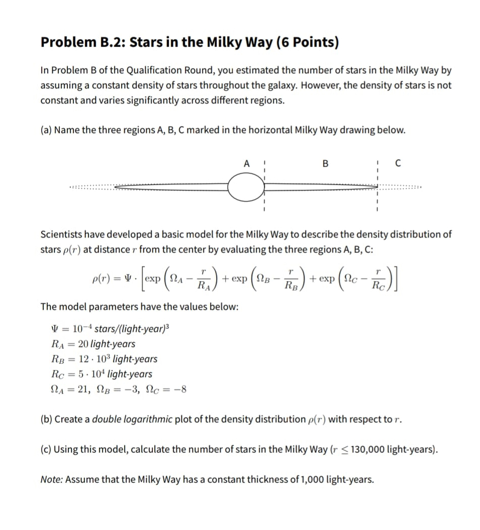 Solved Problem B.2: Stars in the Milky Way (6 Points)In | Chegg.com Solved Problem B.2: Stars in the Milky Way (6 Points)In | Chegg.com