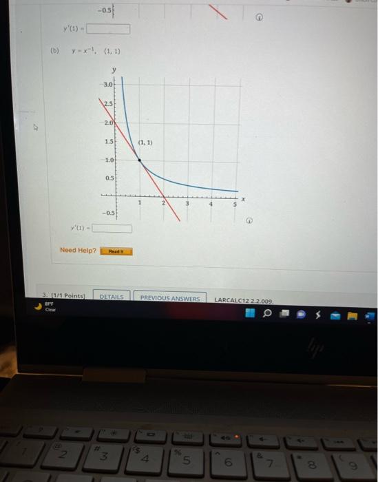 Solved y=x−1Use the graph to estimate the slope of the | Chegg.com