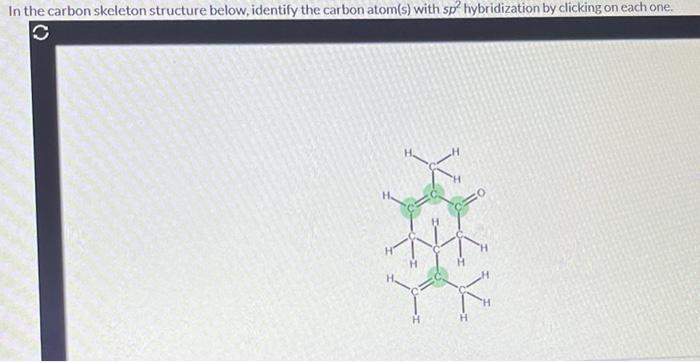 Solved In the carbon skeleton structure below, identify the | Chegg.com