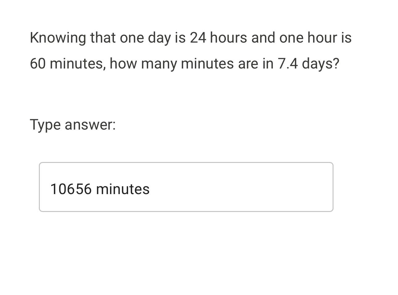 Solved Knowing that one day is 24 ﻿hours and one hour is 60 | Chegg.com