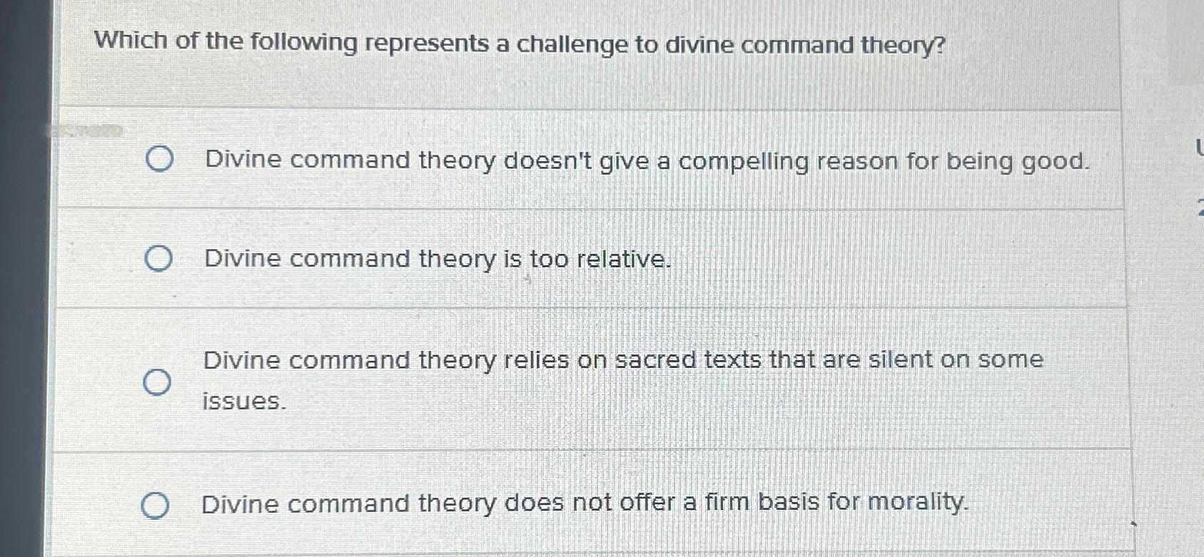 Solved Which of the following represents a challenge to | Chegg.com