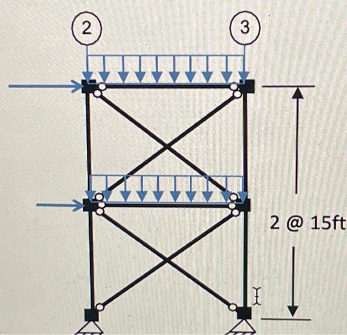 t axial finces in the diagonal braces f eolumhs | Chegg.com
