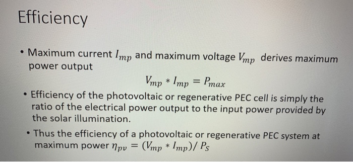 Solved • Calculate the efficiency of a solar cell having | Chegg.com