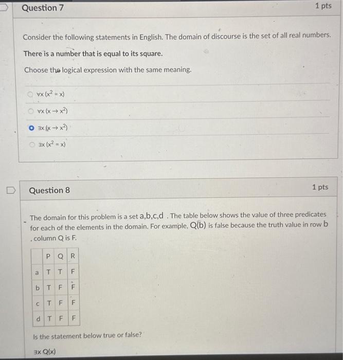 Solved Predicates Pt And E Are Definited Below The Domain 