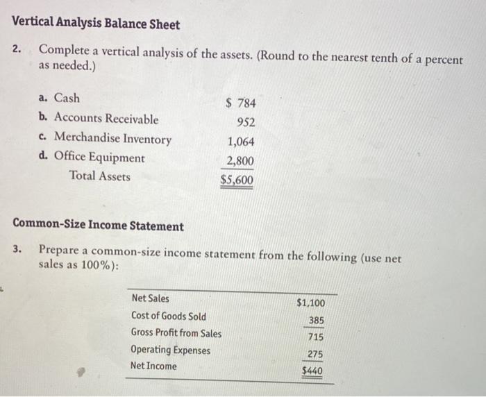 Solved Horizontal Analysis Balance Sheet 1. Calculate the | Chegg.com