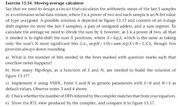 Solved Exercise 13.34. Moving-average calculator Say that we | Chegg.com