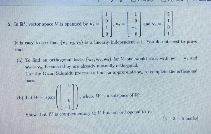 Solved This is linear algebra. its for an exam so answer is | Chegg.com